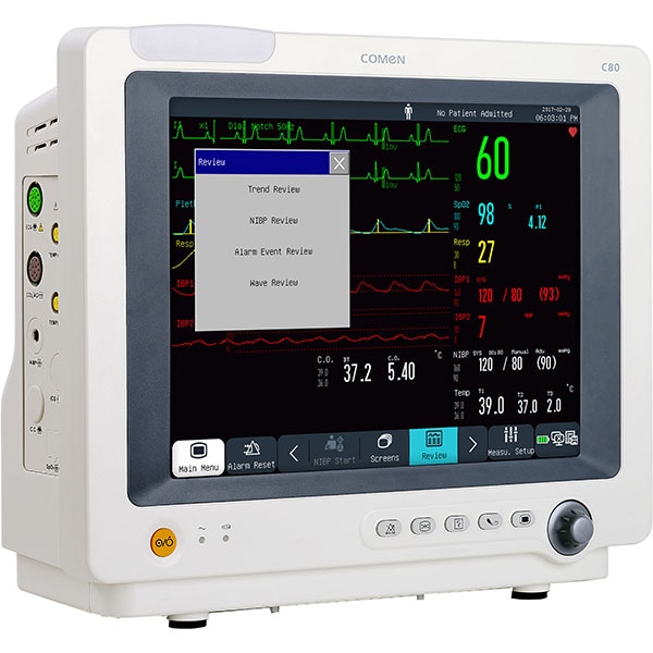 Monitor functii vitale COMEN C80, 12", IBP, EtCO2, AG, BIS, C.O, 2TEMP ...