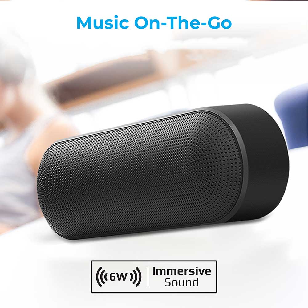 Boxa portabila PROMATE Capsule, Bluetooth, MicroSD, USB, rosu