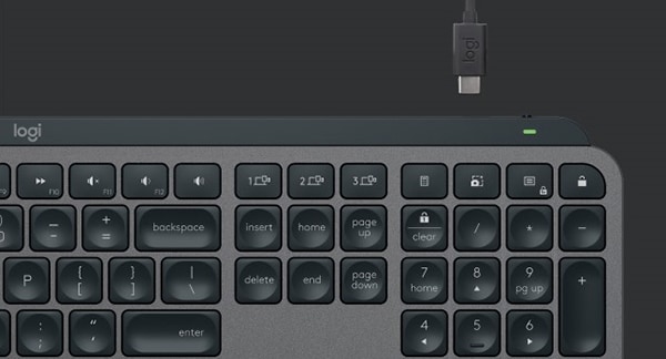 Tastatura Wireless LOGITECH MX Keys S, USB, Bluetooth, US INT, gri