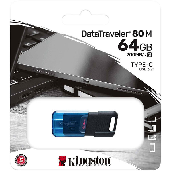 Memorie USB KINGSTON DataTraveler 80 M DT80M/64GB, 64GB, USB 3.2 Type C ... Memorie USB KINGSTON DataTraveler 80 M DT80M/64GB, 64GB, USB 3.2 Type C ...